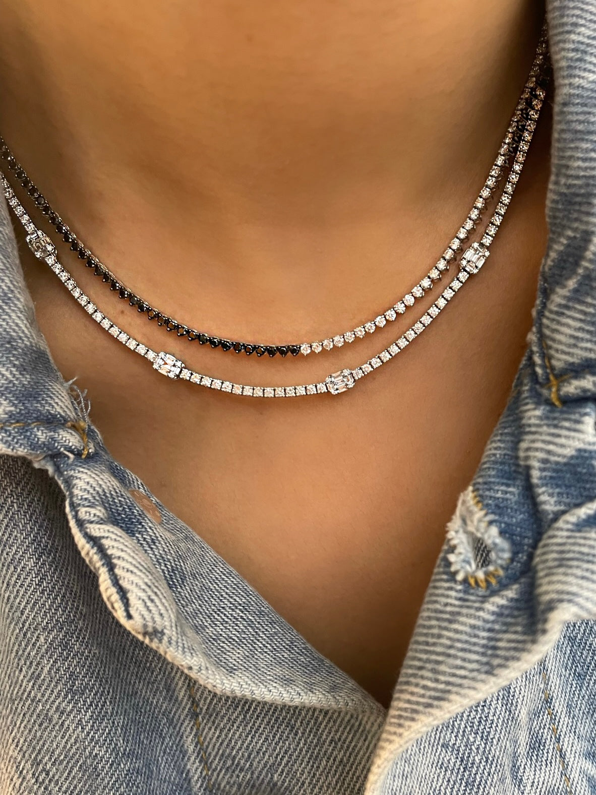 White Gold Diamond Illusion Necklace *ONLINE EXCLUSIVE* – Etoielle